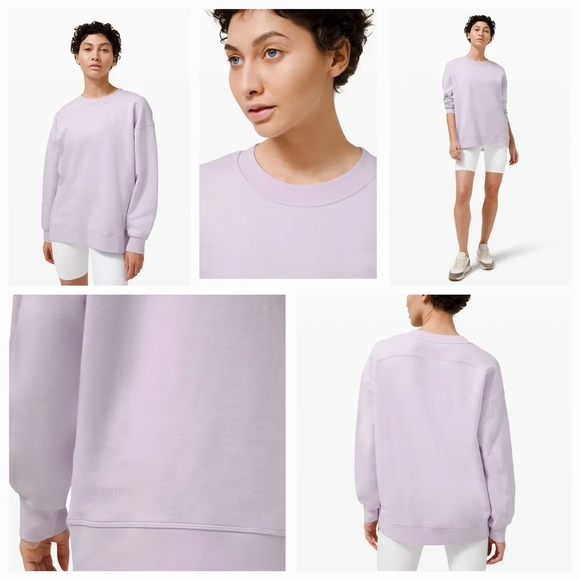 lululemon athletica | Tops | Lululemon Perfectly Oversized Crew Lavender Dew | Poshmark